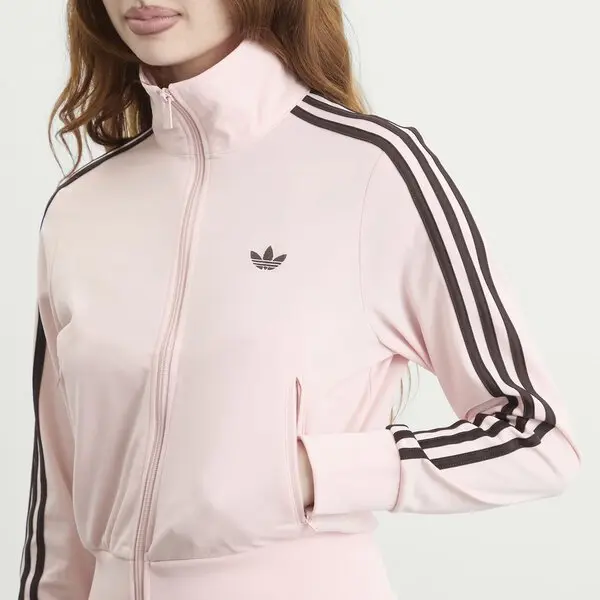 Adidas Classic Firebird Track Top - Sandy Pink/Aurora Coffee